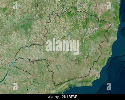 Minas Gerais, state of Brazil. High resolution satellite map. Locations ...