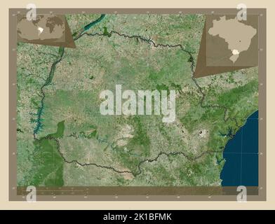 Parana, state of Brazil. High resolution satellite map Stock Photo - Alamy