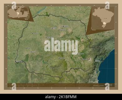 Parana, state of Brazil. Low resolution satellite map Stock Photo - Alamy