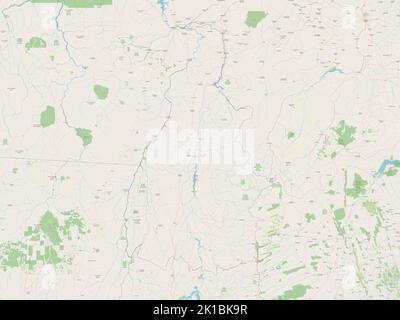 Tocantins, state of Brazil. Open Street Map. Locations and names of ...