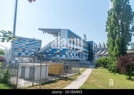 Fadil Vokrri Stadium. Pristina City Aerial View, Capital of Kosovo ...