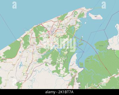Brunei and Muara, district of Brunei. Open Street Map. Locations of ...