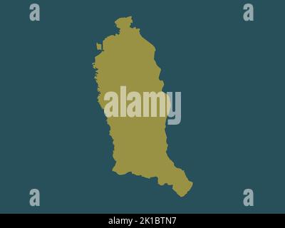 Temburong, district of Brunei. Solid color shape. Locations and names ...