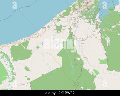 Tutong, district of Brunei. Open Street Map. Locations and names of ...