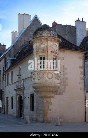 Detail of the architecture of the buildings of the city of Dijon Stock ...