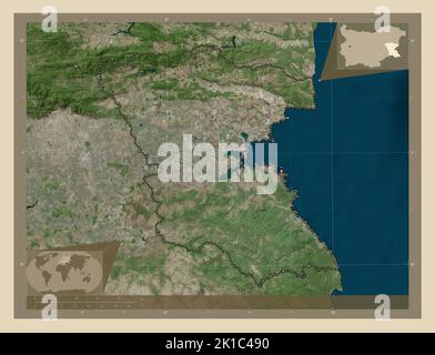 Burgas, province of Bulgaria. High resolution satellite map Stock Photo ...