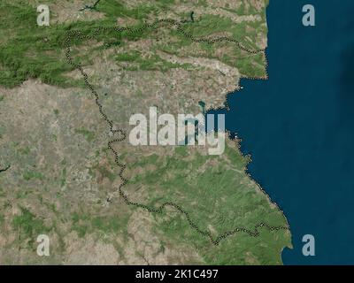 Burgas, province of Bulgaria. High resolution satellite map. Locations ...