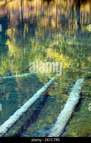 Mountain lake, Christlessee with clear turquoise water, Trettachtal ...