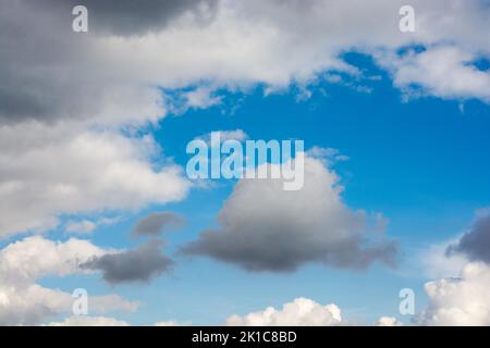 White color clouds found in the blue sky background Stock Photo - Alamy