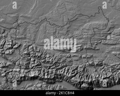 Lovech, province of Bulgaria. Elevation map colored in wiki style with ...