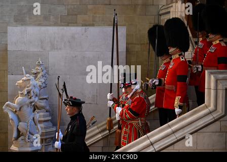 Members of the King's Bodyguard from the Royal Company of Archers and ...