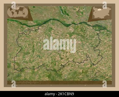 Pleven, province of Bulgaria. Low resolution satellite map Stock Photo ...