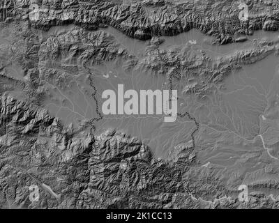 Plovdiv, province of Bulgaria. Elevation map colored in wiki style with ...