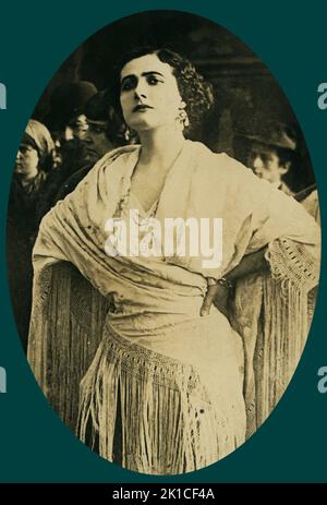 Francesca Bertini (1892-1985), actriz de cine mudo italiana, junto a ...
