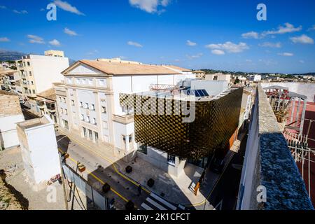 Teatre Principal Inca, aerial view of the main facade, Mallorca ...