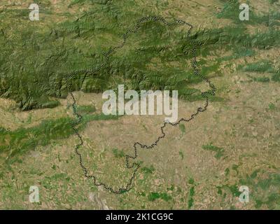 Sliven, province of Bulgaria. Low resolution satellite map. Locations ...