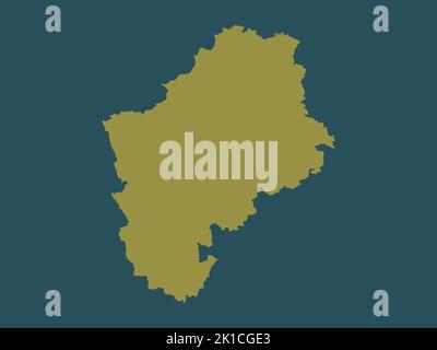 Sliven, province of Bulgaria. Solid color shape. Locations and names of ...