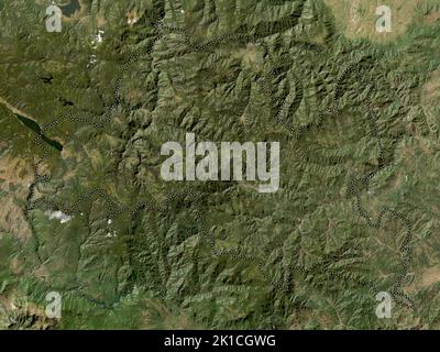 Smolyan, province of Bulgaria. Low resolution satellite map. Locations ...