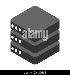 Database storage icon isometric, internet network server cloud data symbol, connection system ...