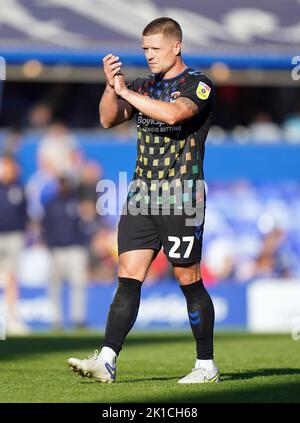 Coventry City's Jake Bidwell applauds the fans following the Sky Bet ...