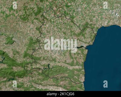 Varna, province of Bulgaria. High resolution satellite map. Locations ...