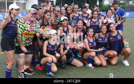 Anson Bailey (Left Second) and players from the Philippine Volcanoes ...