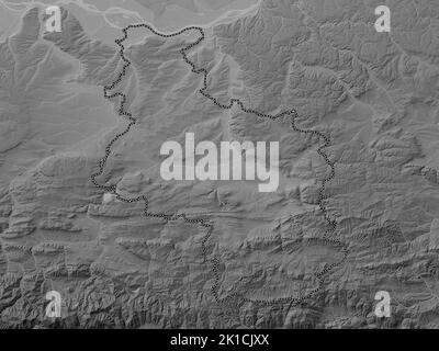 Veliko Tarnovo, province of Bulgaria. Grayscale elevation map with ...