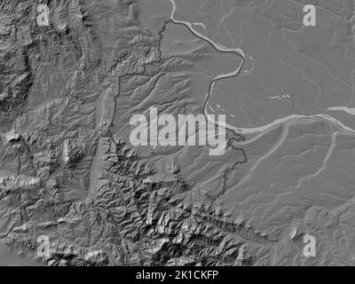 Vidin, province of Bulgaria. Elevation map colored in wiki style with ...