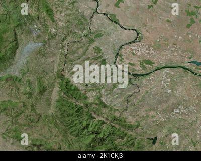 Vidin, province of Bulgaria. High resolution satellite map. Locations ...