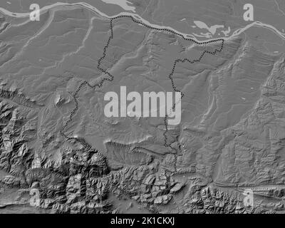 Vratsa, province of Bulgaria. Elevation map colored in wiki style with ...