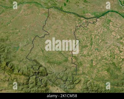 Vratsa, province of Bulgaria. Low resolution satellite map. Locations ...