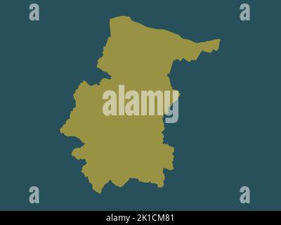 Vratsa, province of Bulgaria. Solid color shape. Locations and names of ...