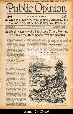 Newspaper page with english text and vintage advertising pictures. Old ...