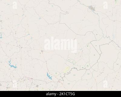 Est, region of Burkina Faso. Open Street Map. Locations and names of ...