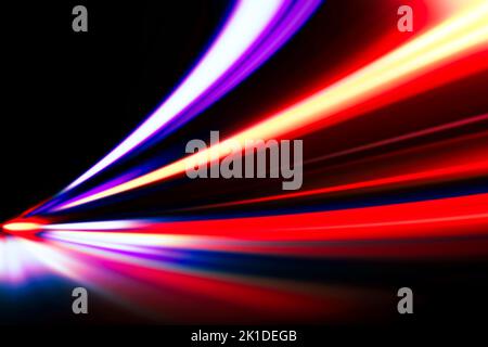 flash acceleration speed motion on night road Stock Photo - Alamy