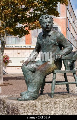 The statue by John Doubleday’s of Dylan Thomas situated in Dylan Thomas ...
