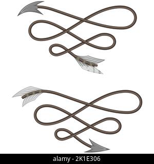 Curved arrow vector design to decorate a text title Stock Vector Image ...