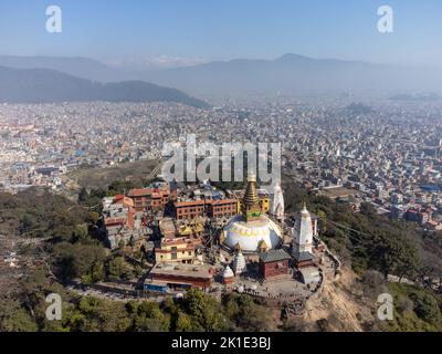 The Swayambhu Mahachaitya temple in Kathmandu, Nepal Stock Photo - Alamy