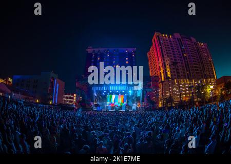 Neil Frances performs on the Huntridge Stage during day two of the Life ...
