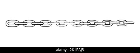 Chain as symbol of unity and cooperation. Sketch of metal chains ...