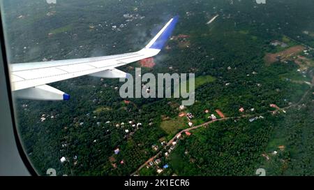 Aerial view of Mattanur/Kannur/ window seat view/ aircraft Stock Photo ...
