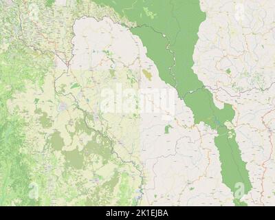 Cibitoke, province of Burundi. Open Street Map. Corner auxiliary ...