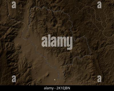 Cibitoke, province of Burundi. Colored elevation map with lakes and ...