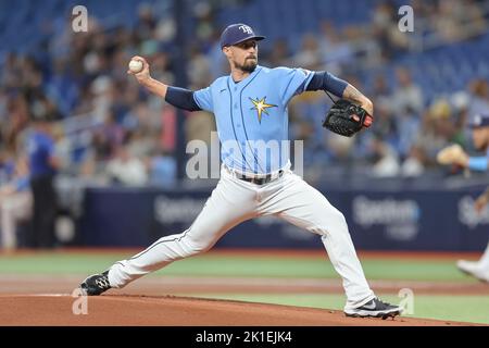Texas Rangers pitcher Shawn Armstrong against the Tampa Bay Rays during ...
