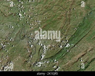 Karuzi, province of Burundi. High resolution satellite map. Locations ...