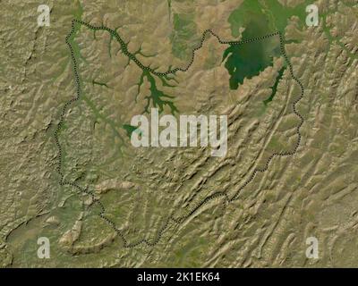 Kirundo, province of Burundi. Low resolution satellite map. Locations ...