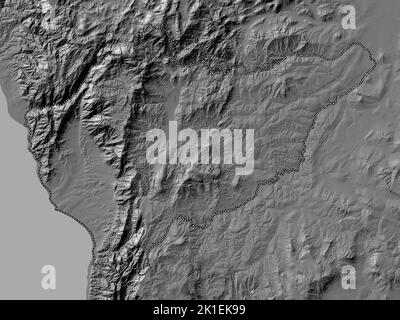 Makamba, province of Burundi. Elevation map colored in wiki style with ...