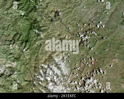 Muramvya, province of Burundi. High resolution satellite map. Locations ...