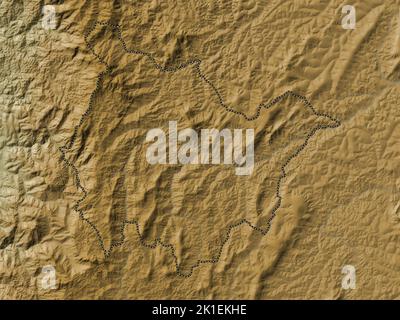 Muramvya, province of Burundi. Elevation map colored in wiki style with ...