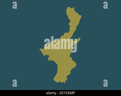 Muyinga, province of Burundi. Solid color shape. Locations of major ...